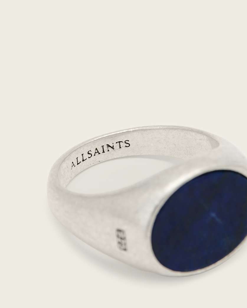 Owen Inky Blue Stone Sterling Silver Ring Silver | ALLSAINTS Canada